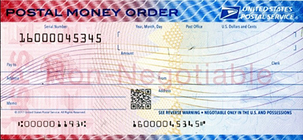 Postal Service Redesigned Money Orders